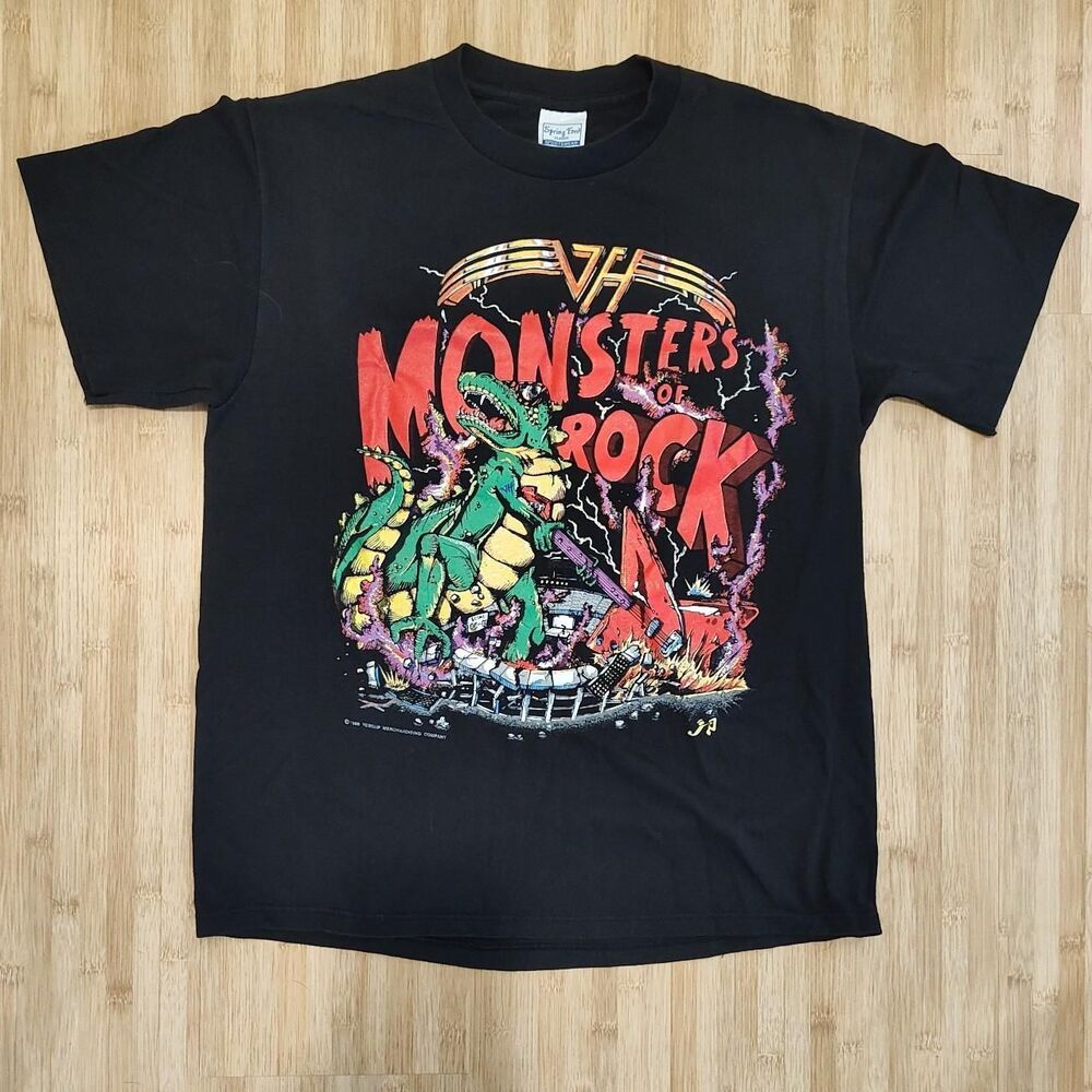 Vintage Van Halen 1988 Monsters Of Rock Single Stitch… - Gem
